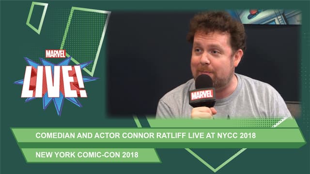 Comedian and actor Connor Ratliff comes to the Marvel LIVE couch at ...