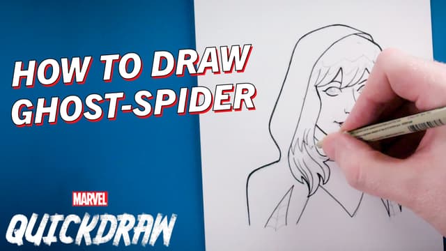 Learn how to draw Ghost-Spider! | Marvel Quickdraw How-To | Marvel