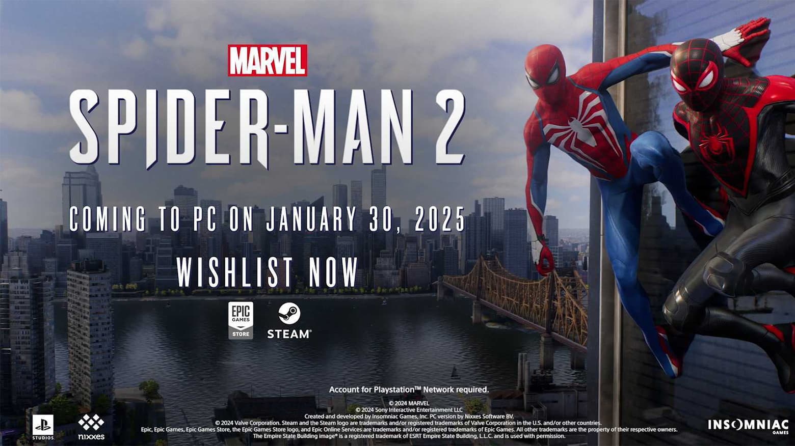 'Marvel’s Spider-Man 2' Arrives on PC January 2025 | Marvel