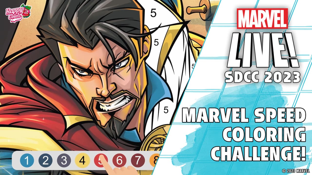 Marvel Speed Coloring Challenge at SDCC! | Trailers & Extras | Marvel