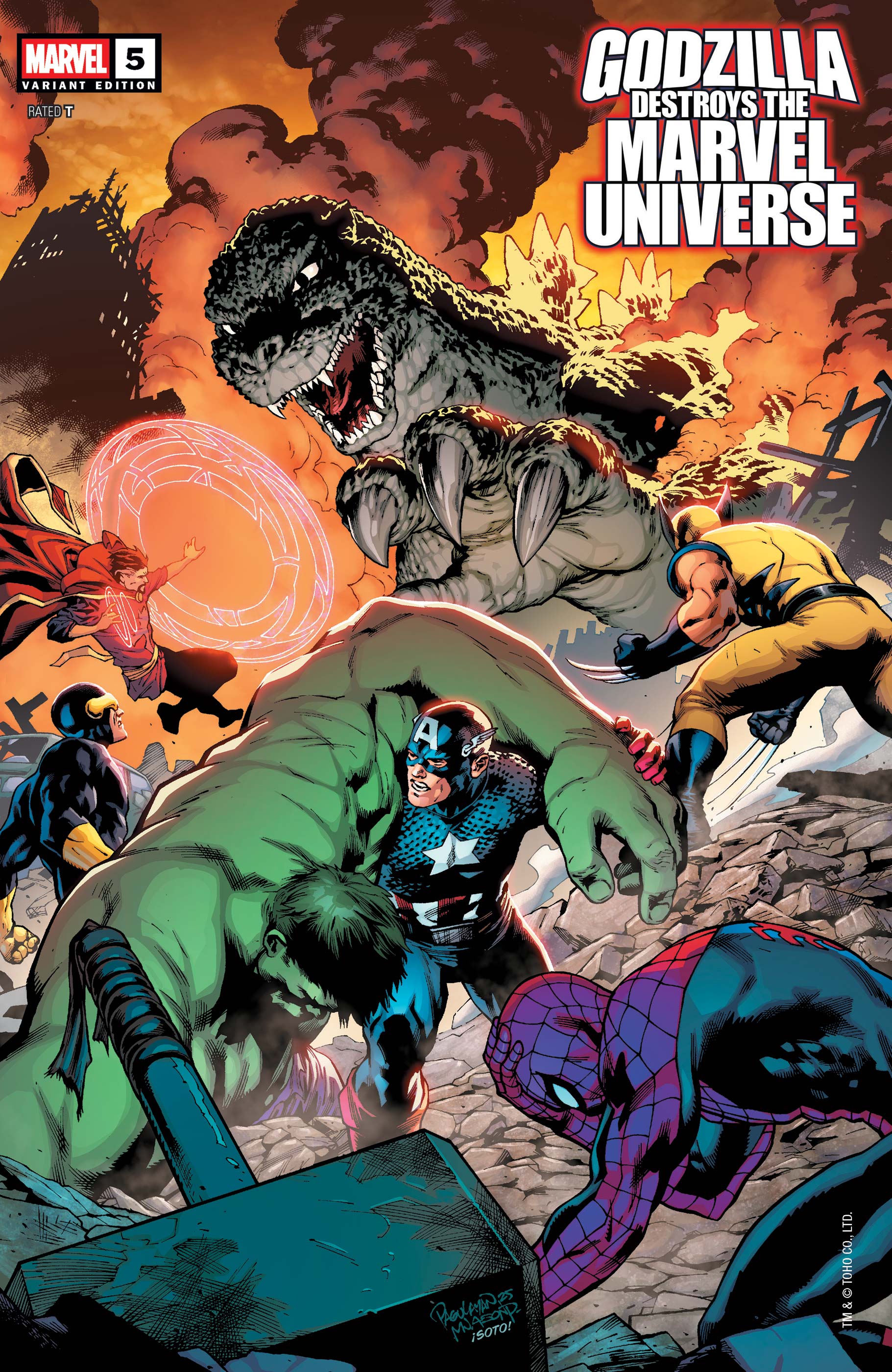 Godzilla Destroys the Marvel Universe (2025) #5 (Variant) | Comic ...