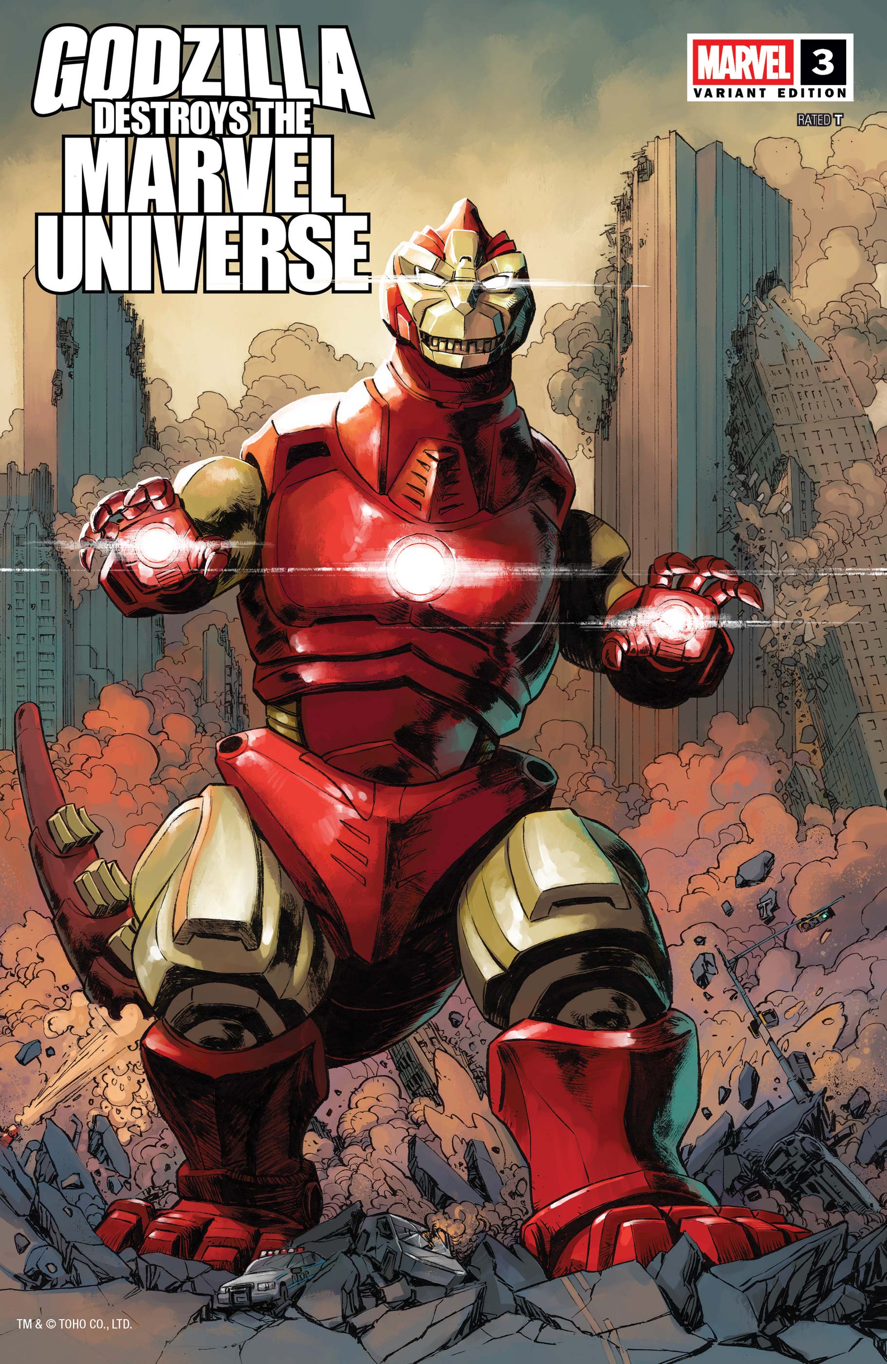 Godzilla Destroys the Marvel Universe (2025) #3 (Variant) | Comic ...